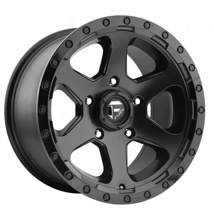 AGRTYRES || FUEL RIPPER 18X9 6/139.7 20P MATTE BLACK / GLOSS BLACK LIP